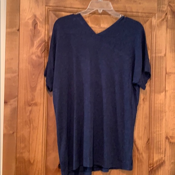 CAbi | Tops | Cabi Double V Tee In Blue New | Poshmark